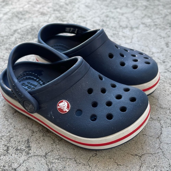 CROCS | Shoes | Crocs Navy Blue Crocband Clogssandals Size C7 Preloved ...